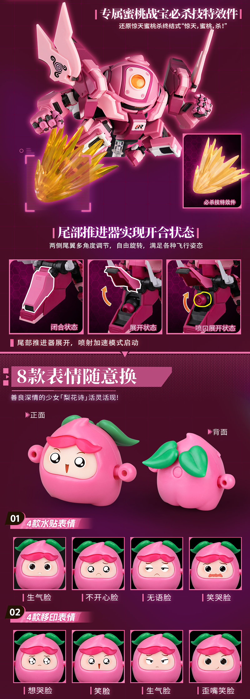 Yi Li Chuang Wan FR-05 Fruity Robo Peach Surfer Model Kit - Bombusbee