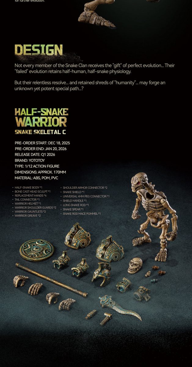 Yototoy SNAKE SKELETAL TRIPLE UNIT BUNDLE - Bombusbee