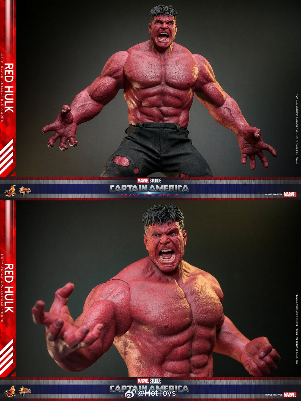 HOTTOYS MMS797 1/6 Marvel Captain America 4 Red Hulk - Bombusbee