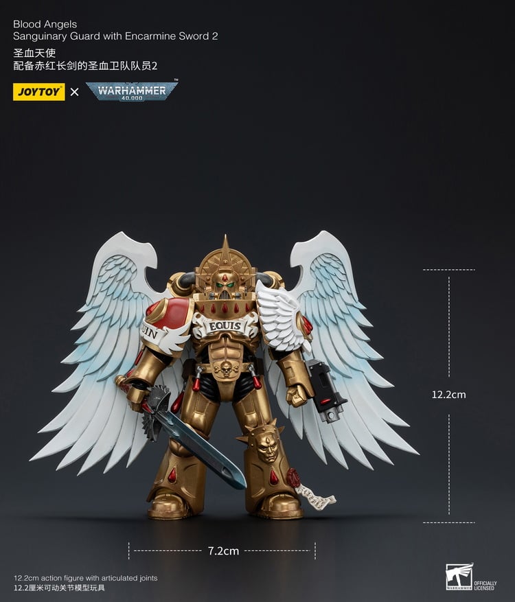 Joytoy JT7066 1/18 Warhammer 40K Blood Angels Sanguinary Guard with ...