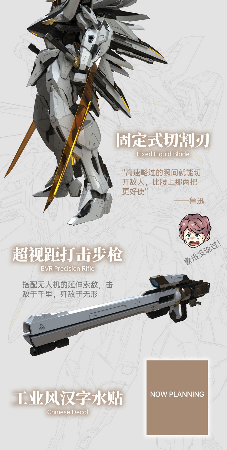 Robox Animation Armored Colossus TEST-70 Bailu Air Combat Custom Model Kit