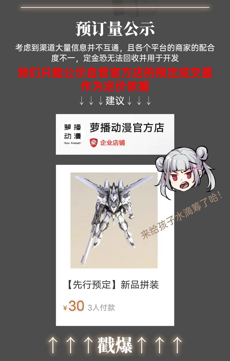 Robox Animation Armored Colossus TEST-70 Bailu Air Combat Custom Model Kit