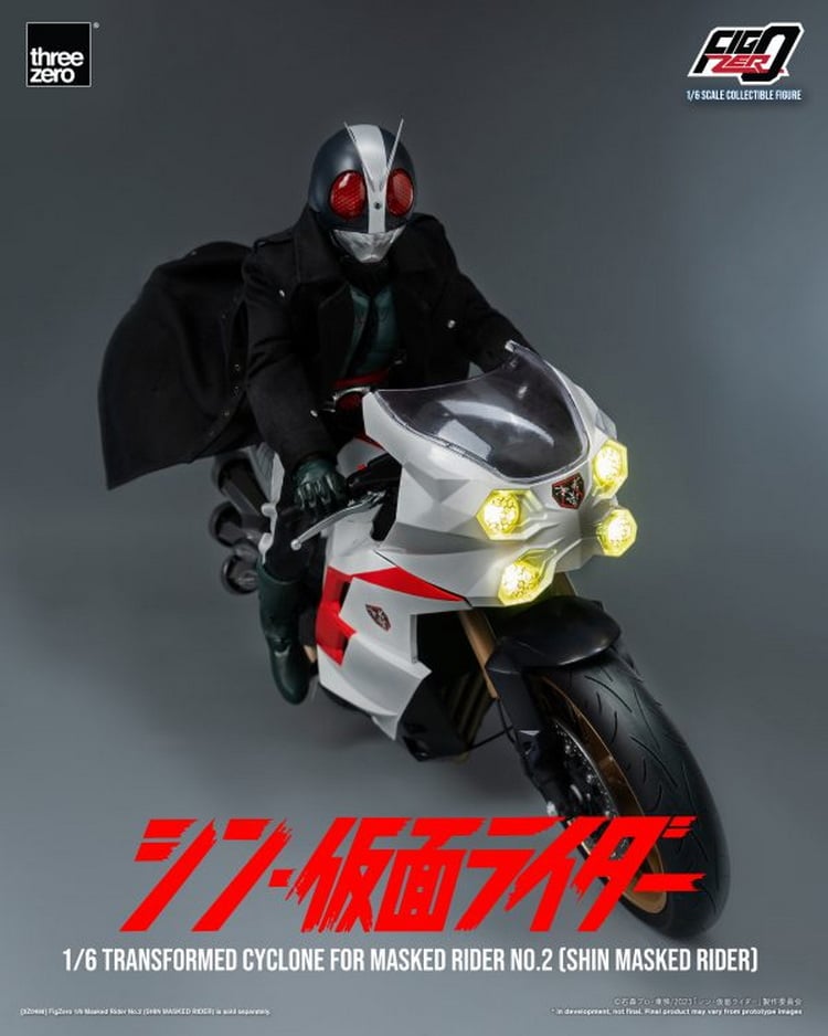 3A Threezero 1/6 3Z0493 FigZero SHIN MASKED RIDER Transformed Cyclone ...