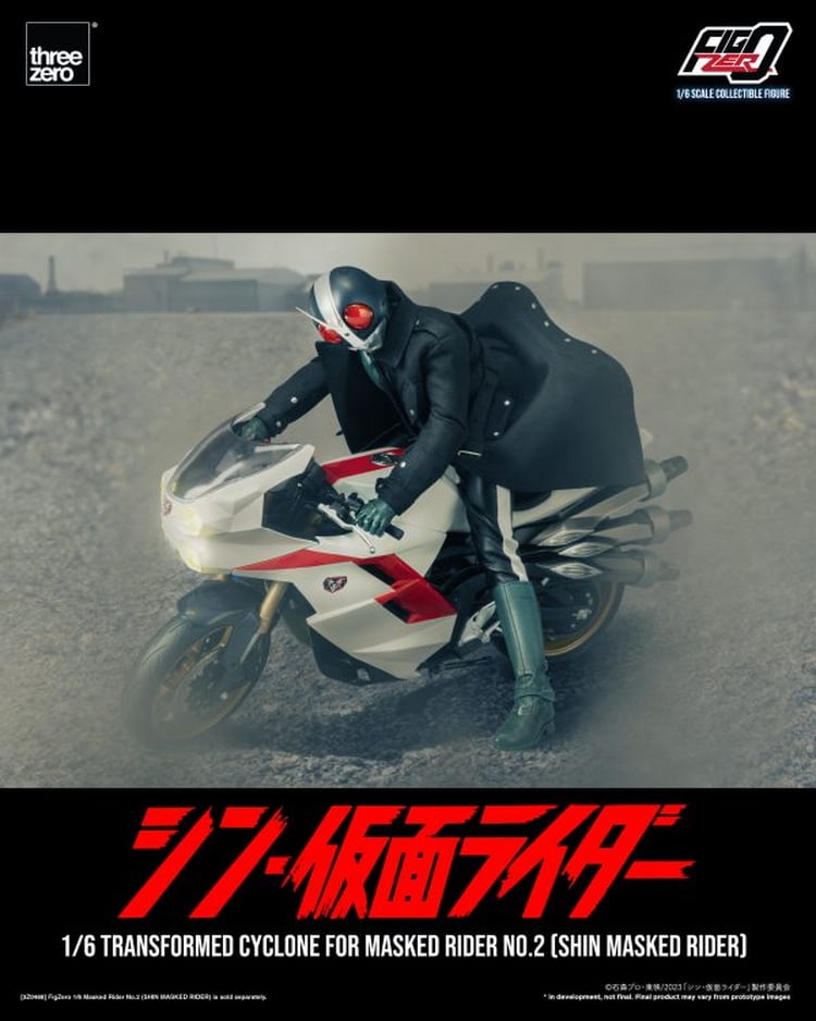 3A Threezero 1/6 3Z0493 FigZero SHIN MASKED RIDER Transformed Cyclone ...