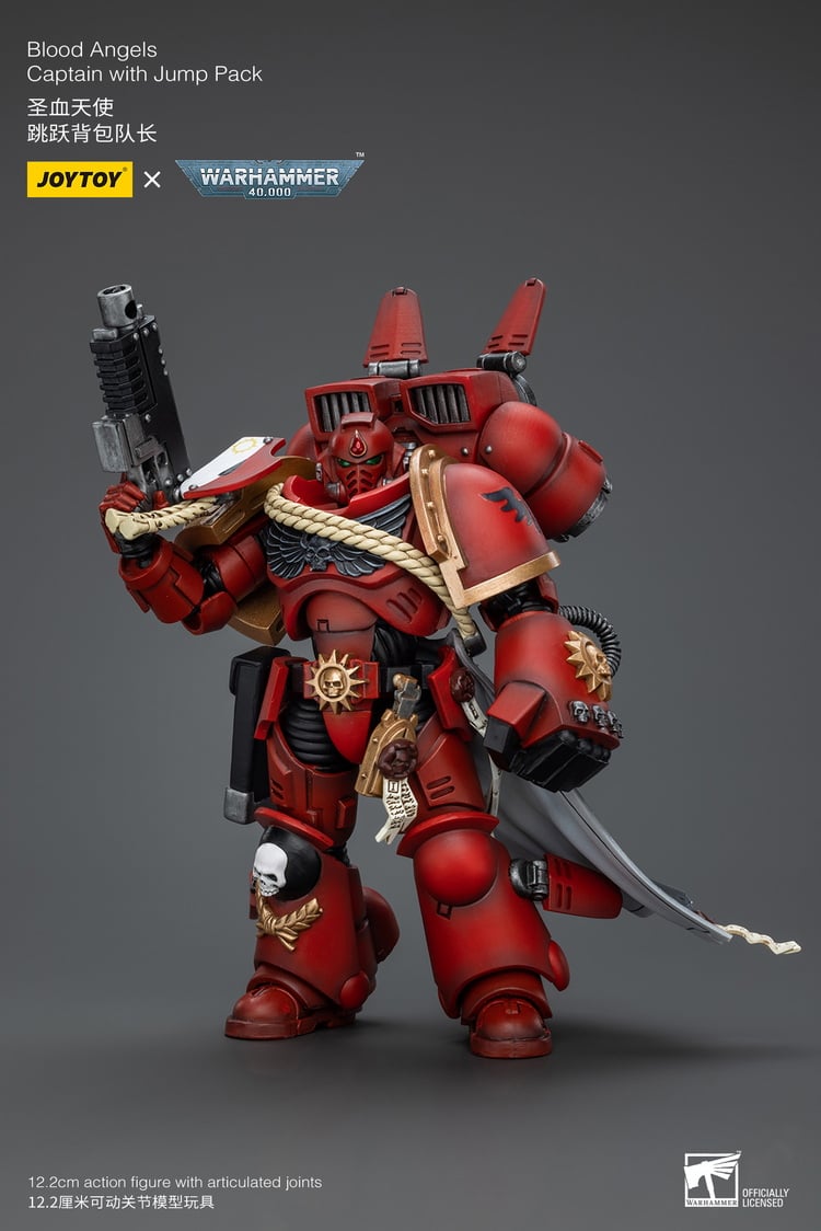 JoyToy JT4997 1/18 Warhammer 40,000 Blood Angels Captain With Jump Pack ...